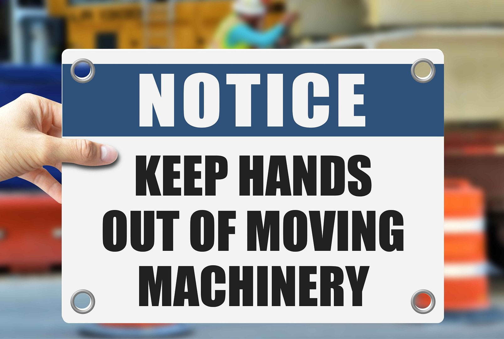 KEEP HANDS OUT OF MOVING MACHINERY | Warning Notice Caution Danger 3mm ...