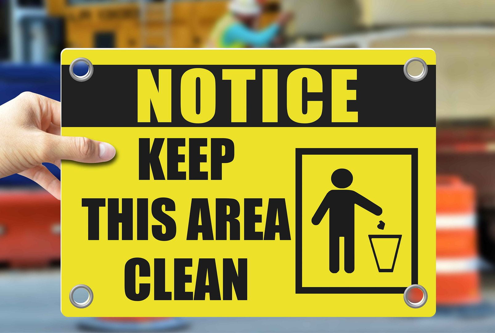 KEEP THIS AREA CLEAN | Warning Notice Caution Danger 3mm PVC Sign ...