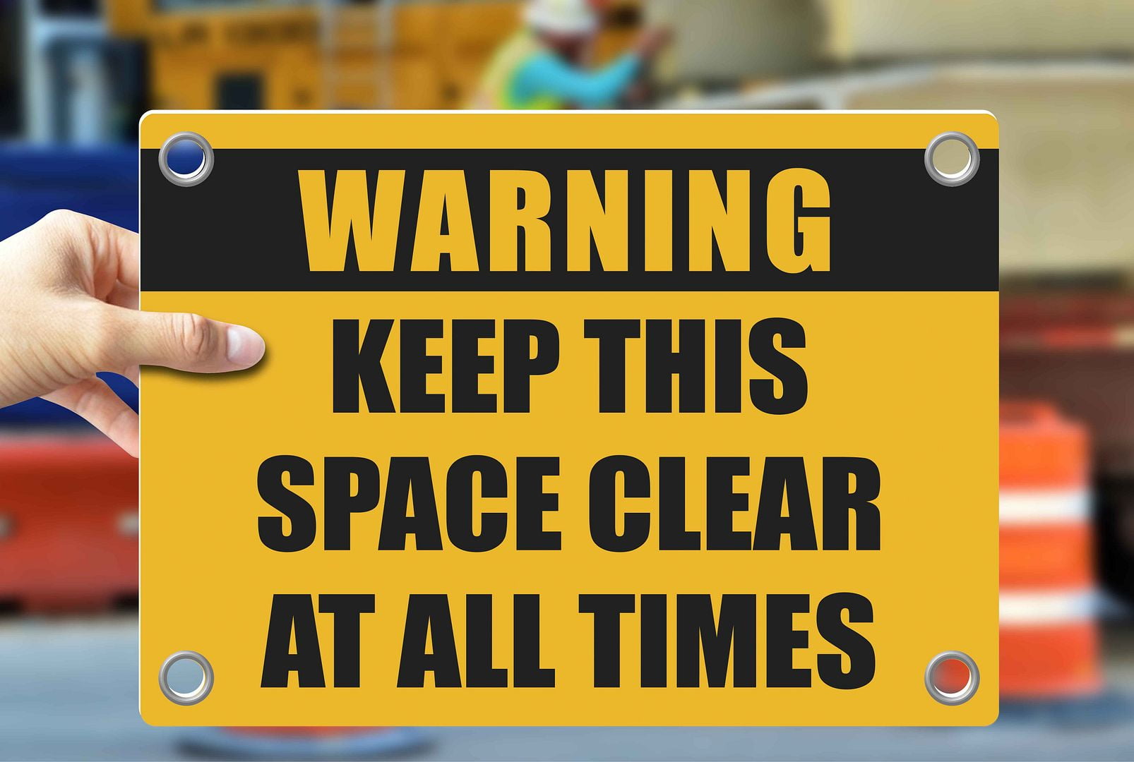 KEEP THIS SPACE CLEAR AT AL TIMES | Warning Notice Caution Danger 3mm ...