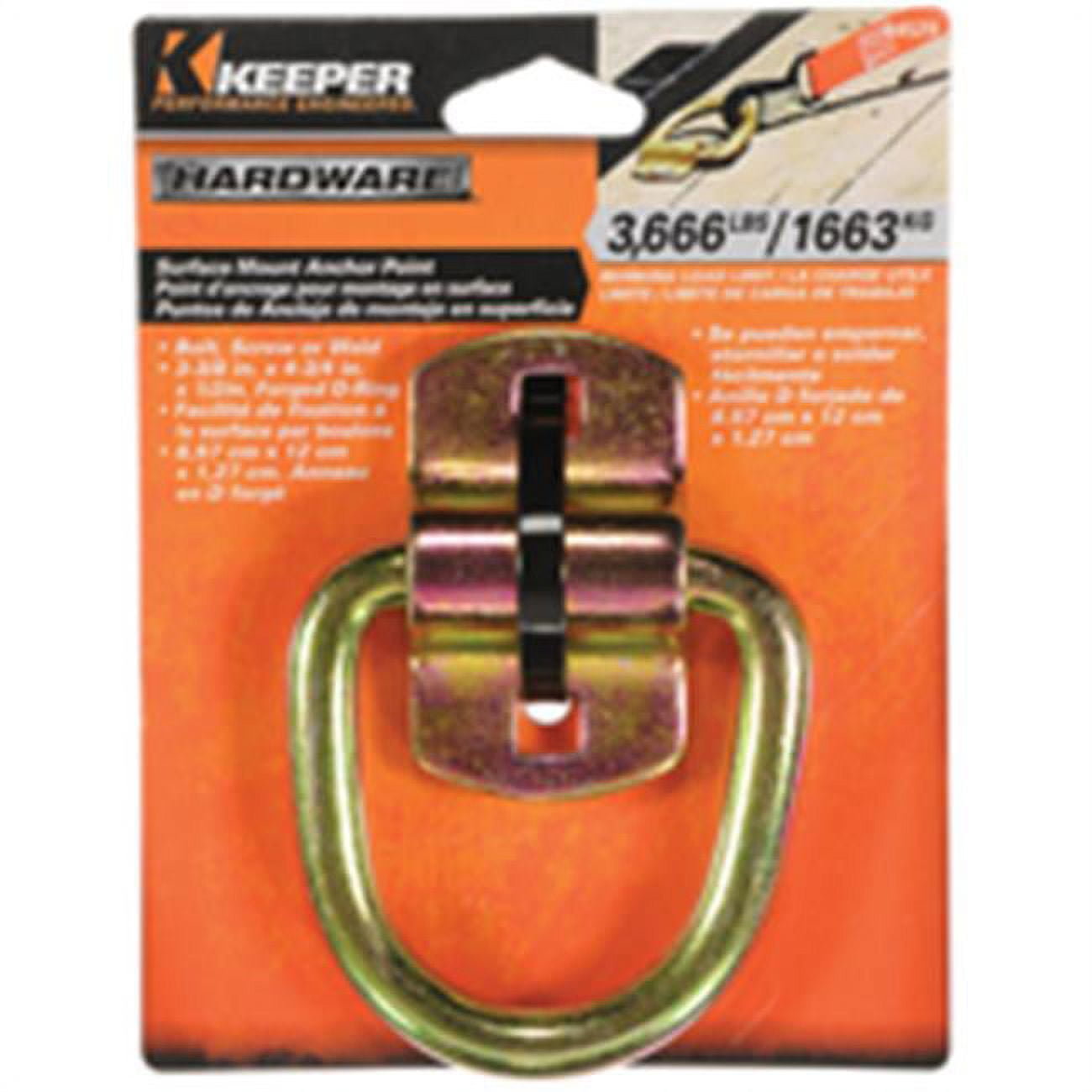 KEEPER 04529 Anchor Point Wire Ring, Heavy-Duty, Steel - Walmart.com