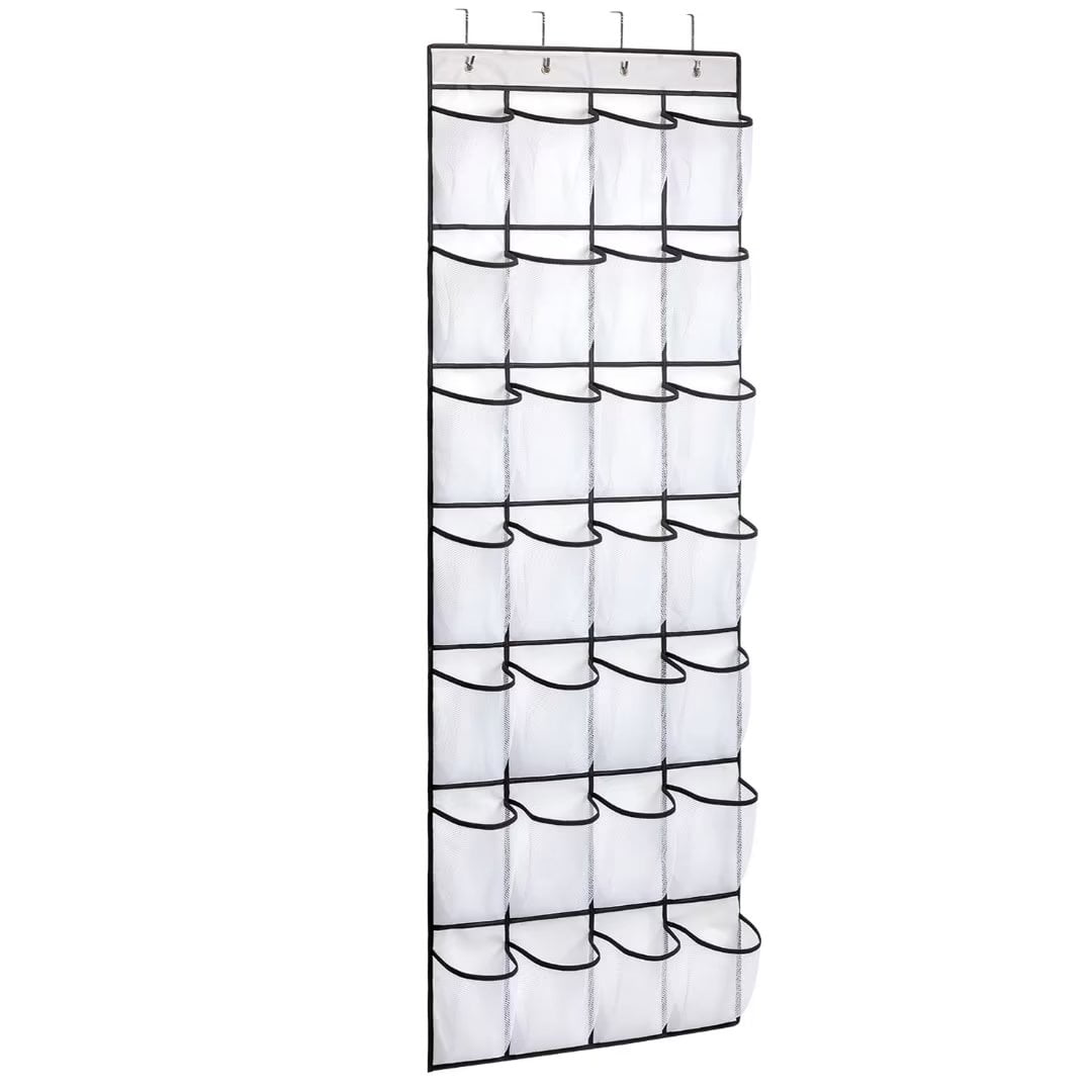 KEEPJOY 28 Pockets Over the Door Shoe Organizer, Hanging Shoe Rack ...