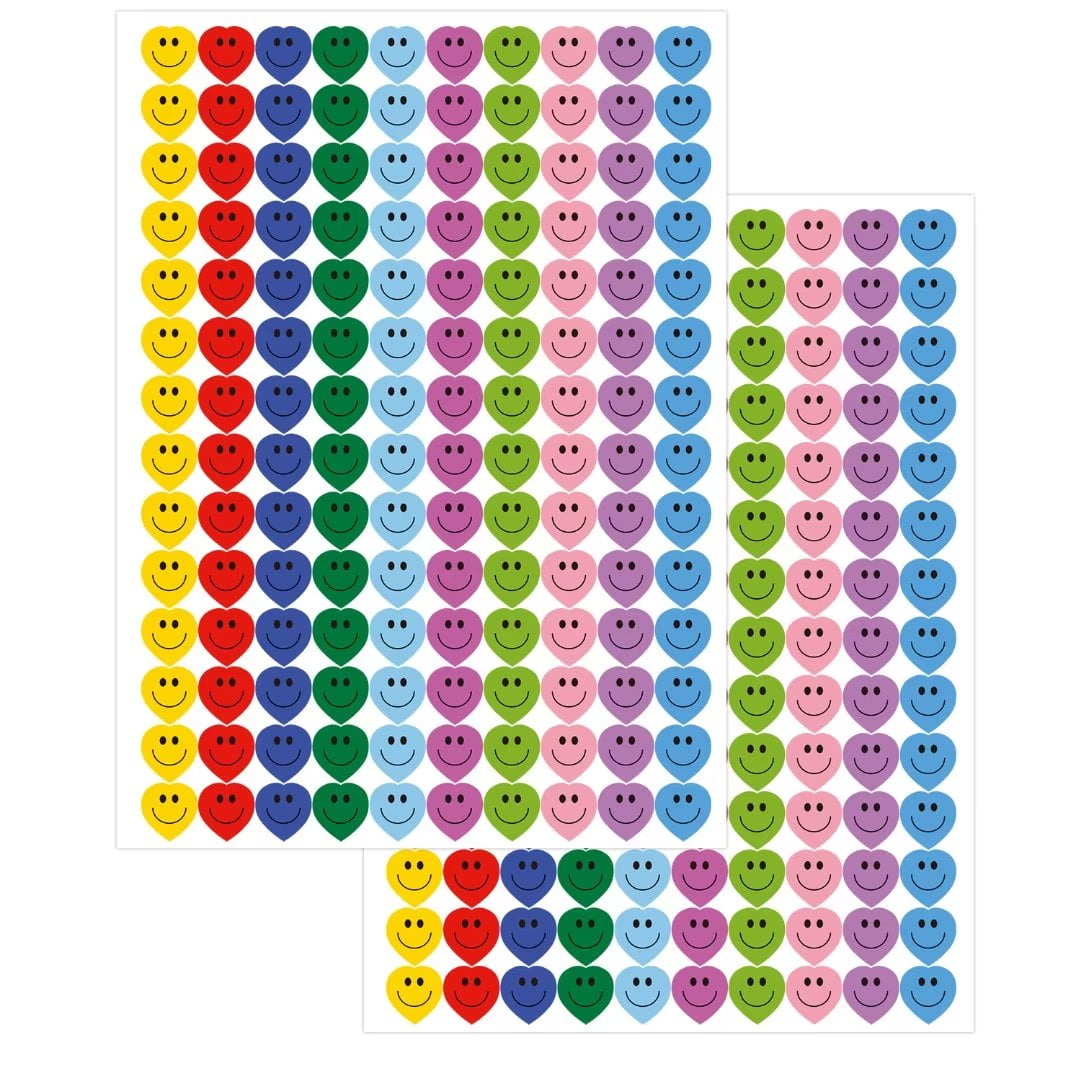 KEEPJOY 6000 Pieces Smiley Face Heart Stickers for Kids School Home ...