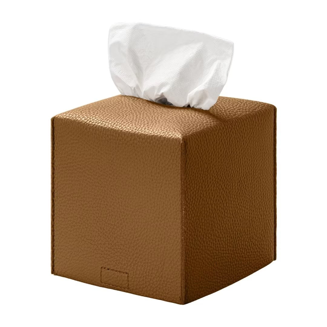 KEEPJOY Square Tissue Box Cover, Pu Leather Tissue Box Holder with ...