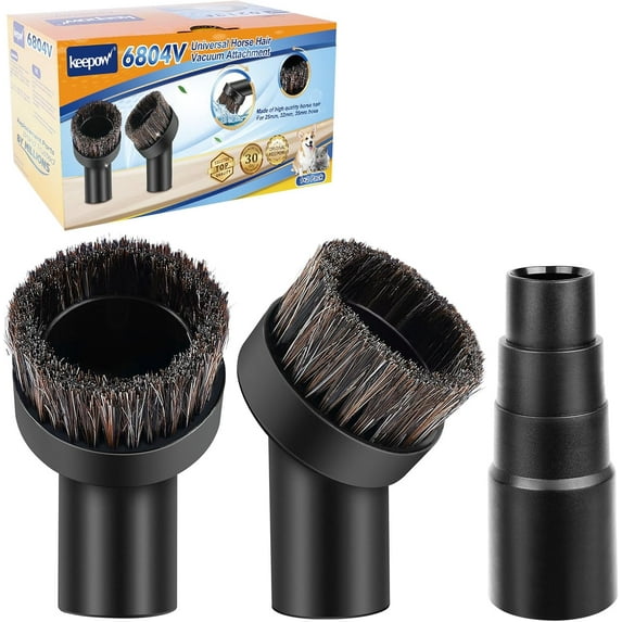 KEEPOW 36mm Horse Hair Vacuum Attachment Brush With Universal Connector ...