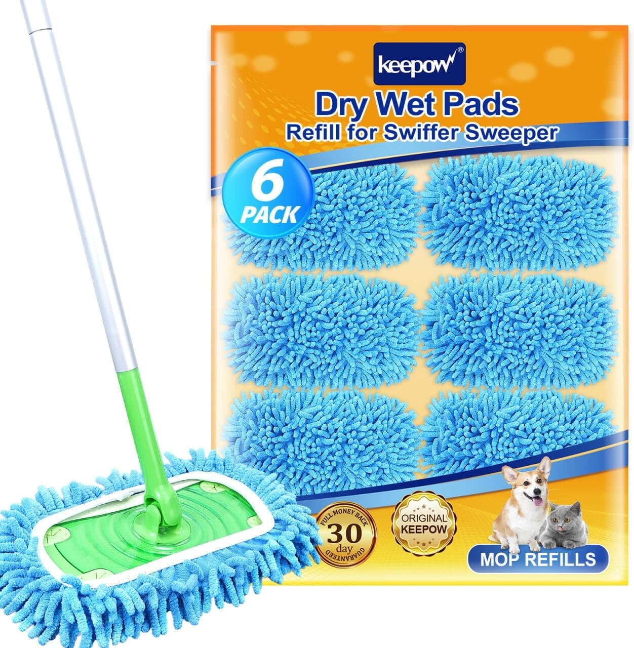KEEPOW Dry Sweeping Cloths for Swiffer Sweeper Mop - Dry Pads Refills ...