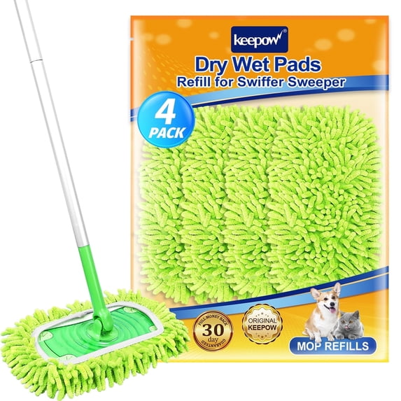 KEEPOW Reusable Dry Sweeping Cloths Compatible with Sweeper, Wet ...