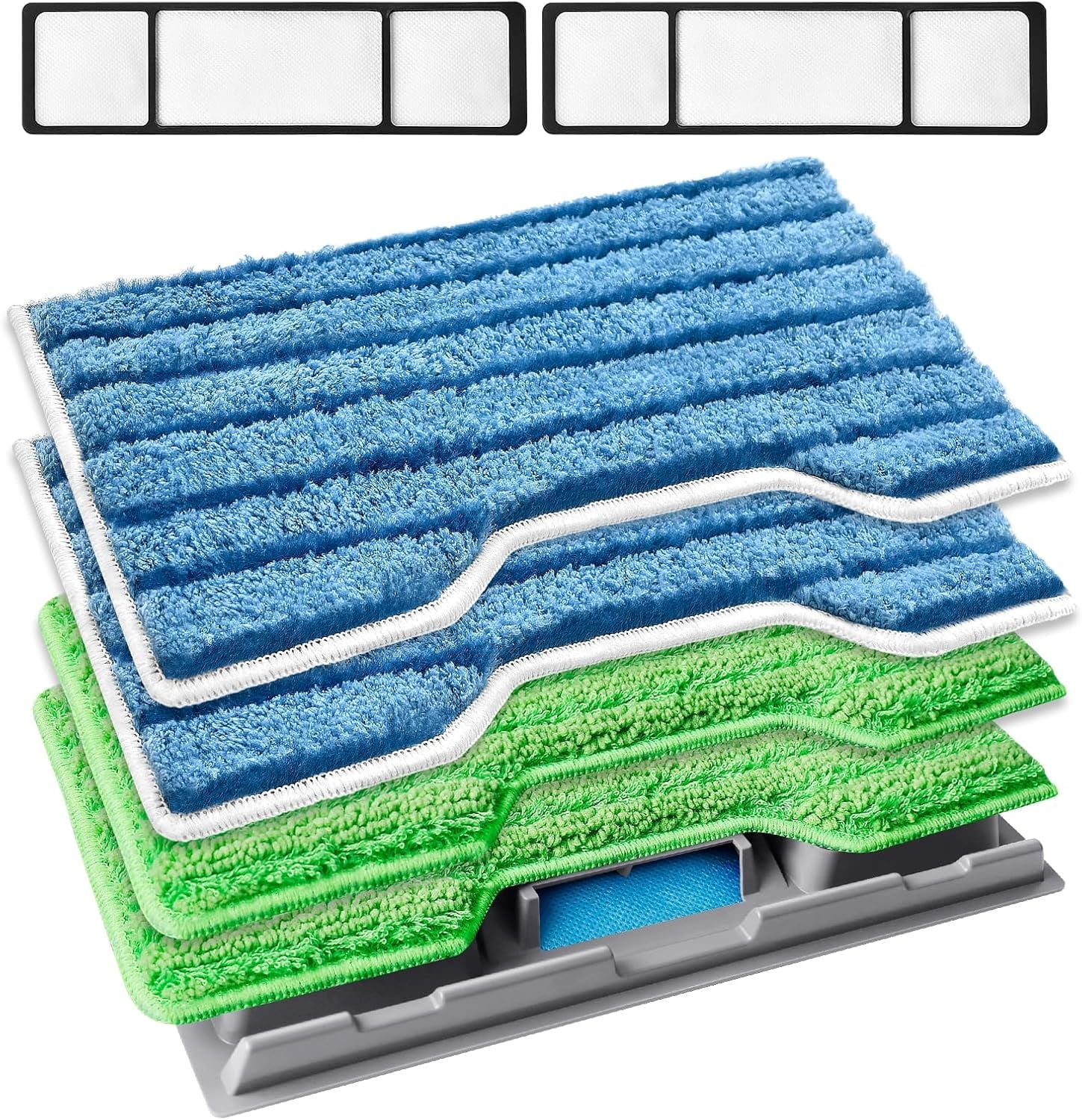 Keepow Reusable Microfiber Mop Pads Compatible with Shark VM252 VM200 ...