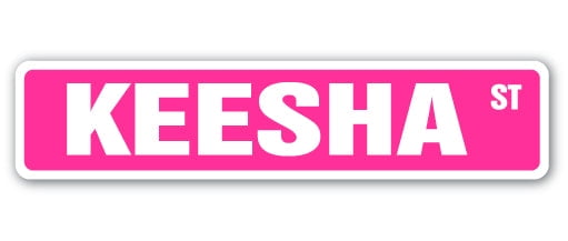 KEESHA Street Sign Childrens Name Room Sign | Indoor/Outdoor | 30" Wide ...