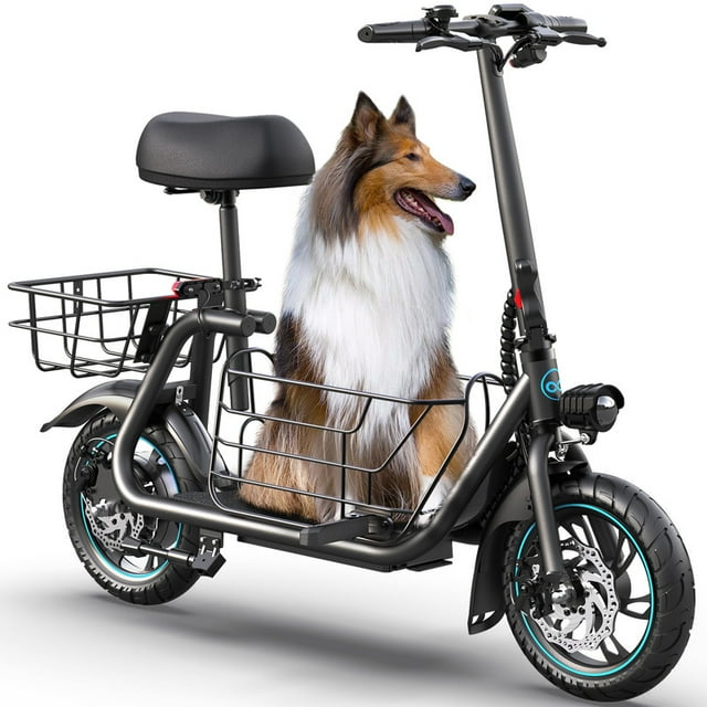 KEESTP Electric Bike with Pet Basket, Foldable, 3 Modes - 20 Miles 18.6MPH - Walmart.com
