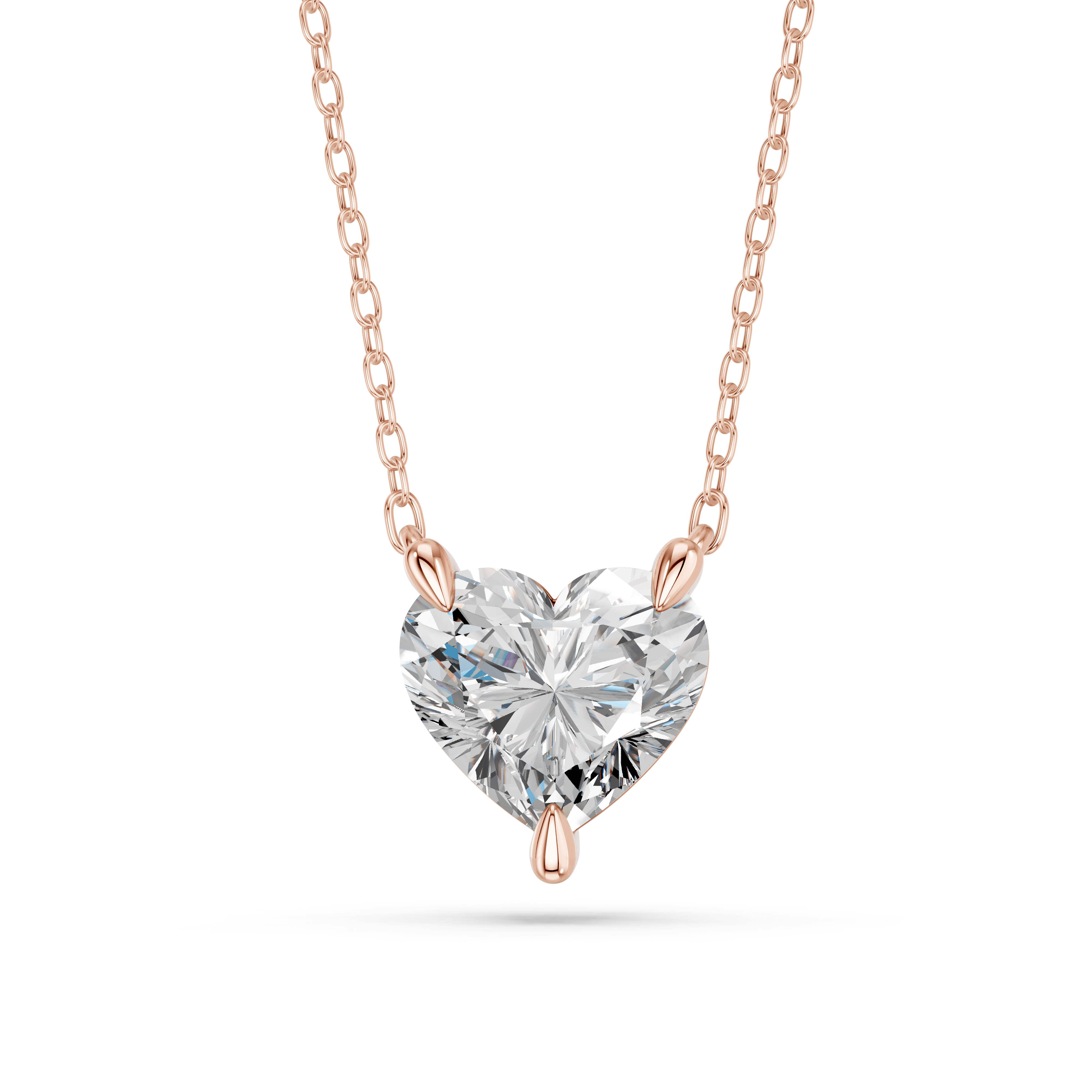 KEEVA JEWELS 1.00 Carat Romantic Heart Cut Moissanite Necklace for ...