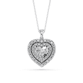 KEEVA JEWELS 3.20 Heart & Round Moissanite Stone Elegant heart-shaped ...