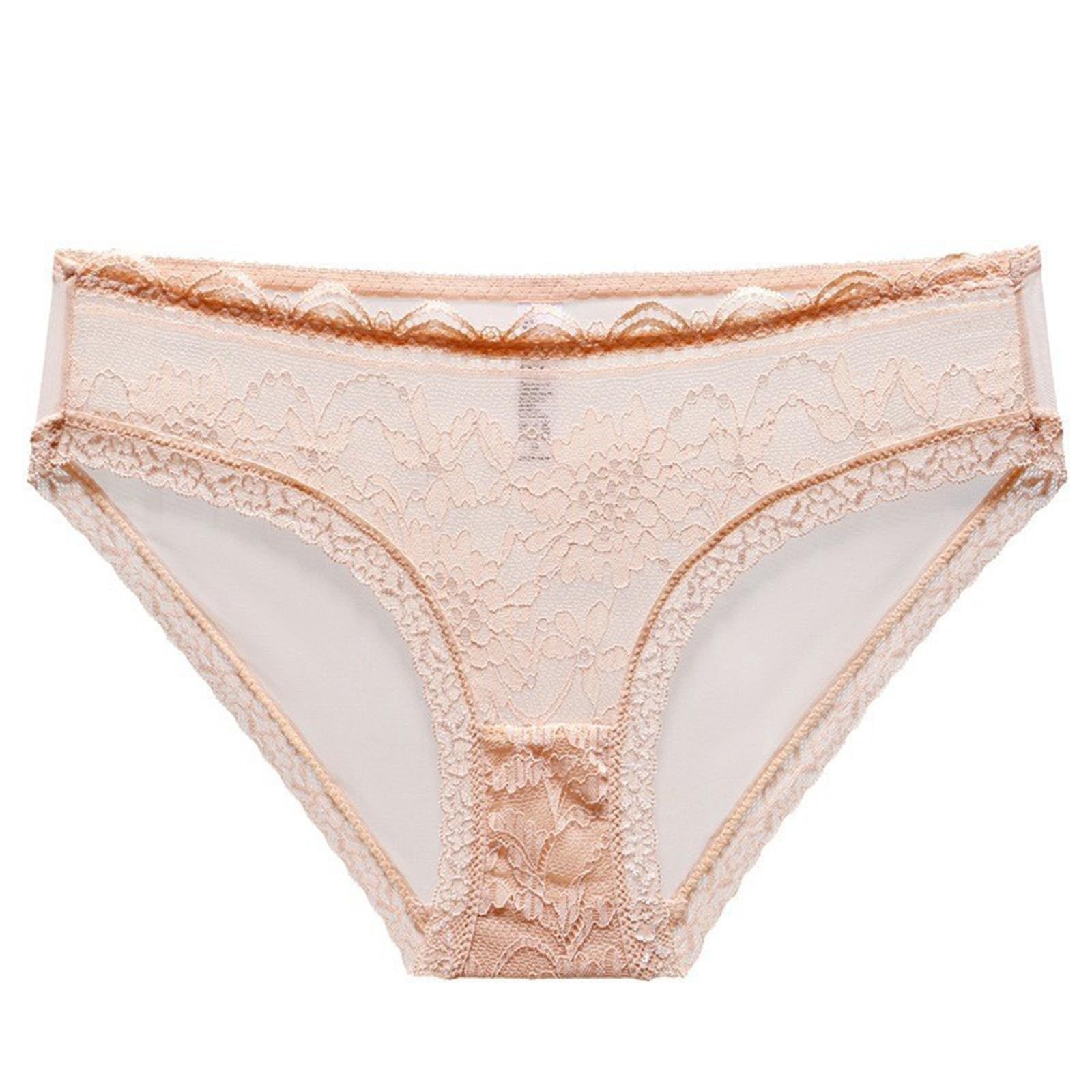 KEGIRLOM Underwear French Thin Perspective Mesh Lace Underwear Cropping ...