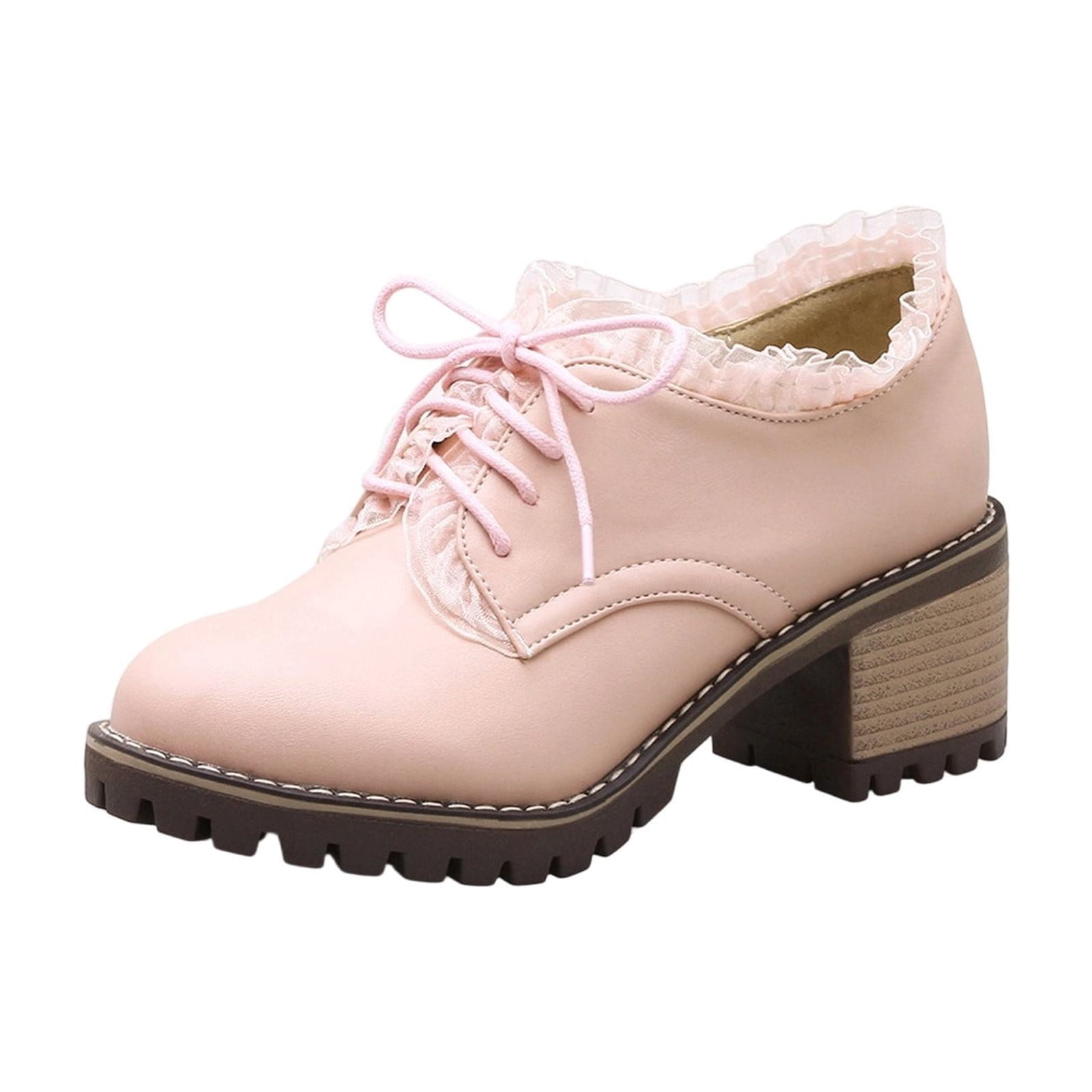 KEGIRLOM Women's Fashion Casual Versatile Sweet Cool Thick Bottom Thick ...