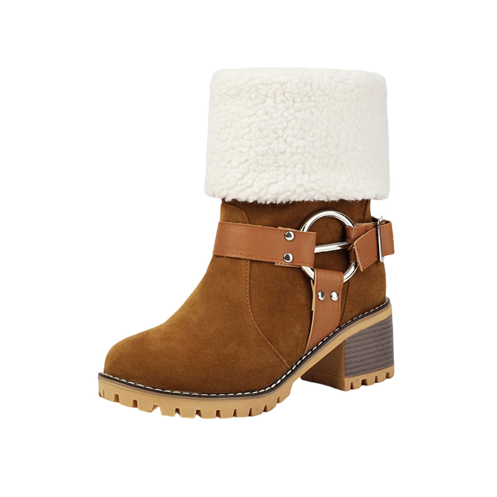 KEGIRLOM Women's Fashionable Casual Winter Plus Velvet Warm Two-Way ...