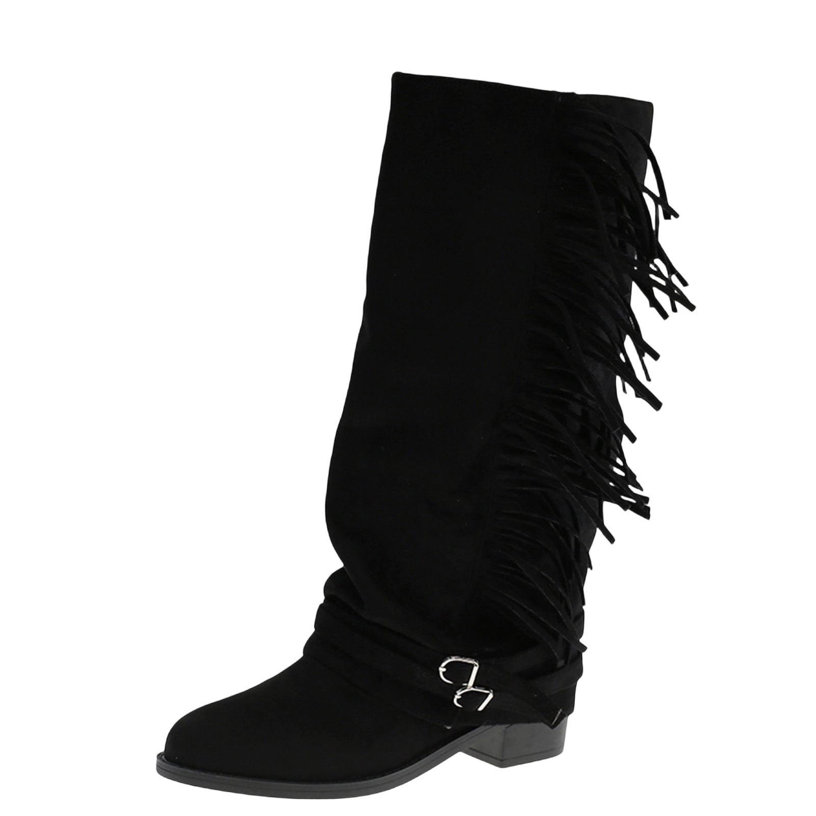 KEGIRLOM Women's Heel Boots Large Size Fall And Winter Style ...