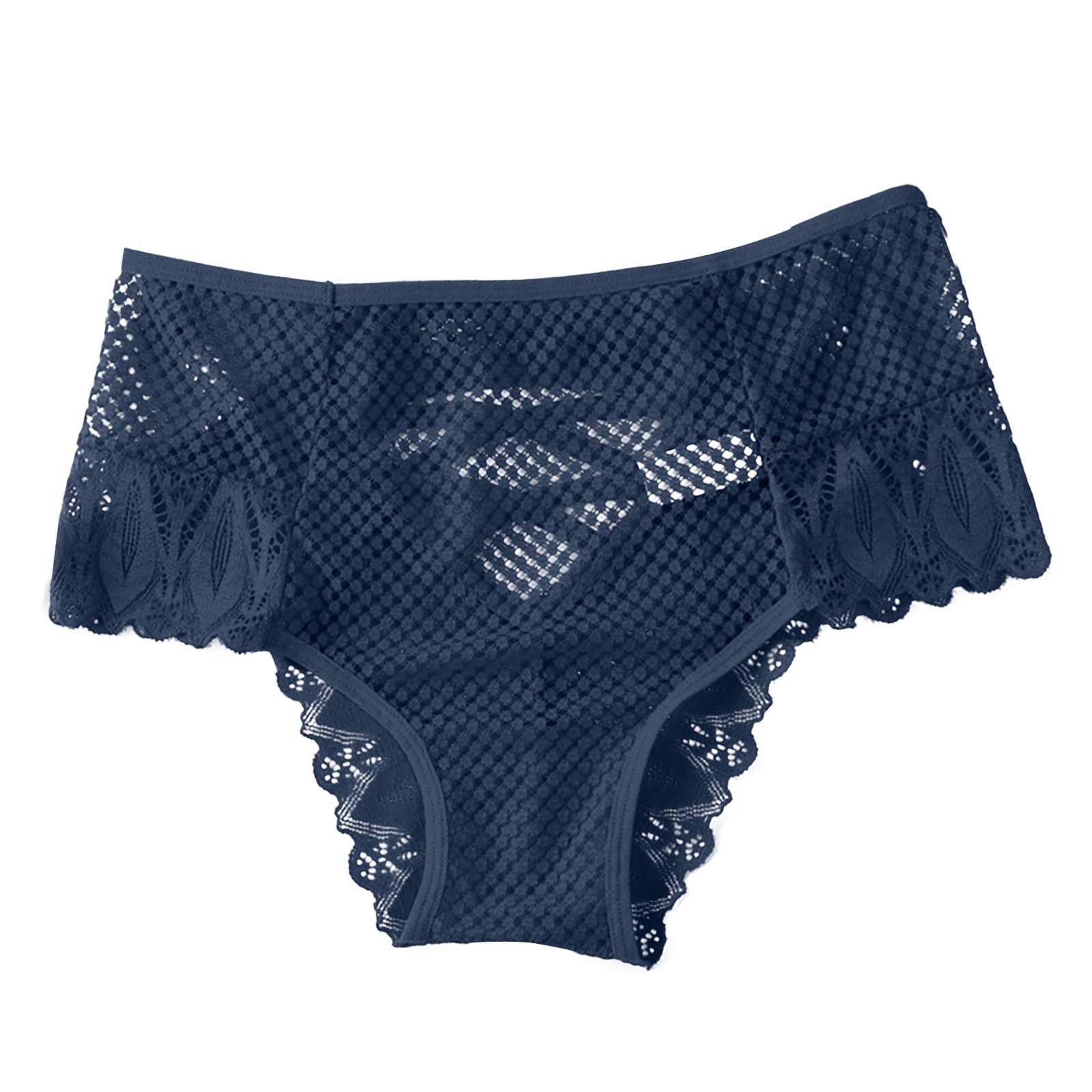 KEGIRLOM Women's Lace Waist Bow Crossed With Briefs Briefs Blue M ...