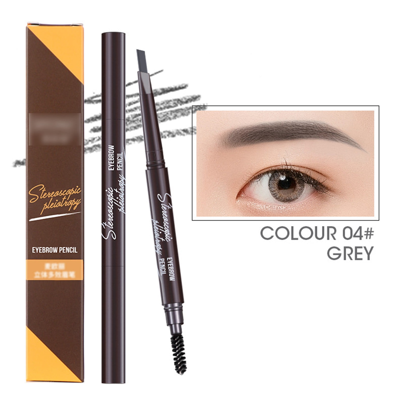 KEGUALV Double Head Eyebrow Pencil Set Triangle Tip Eyebrow Pencil ...