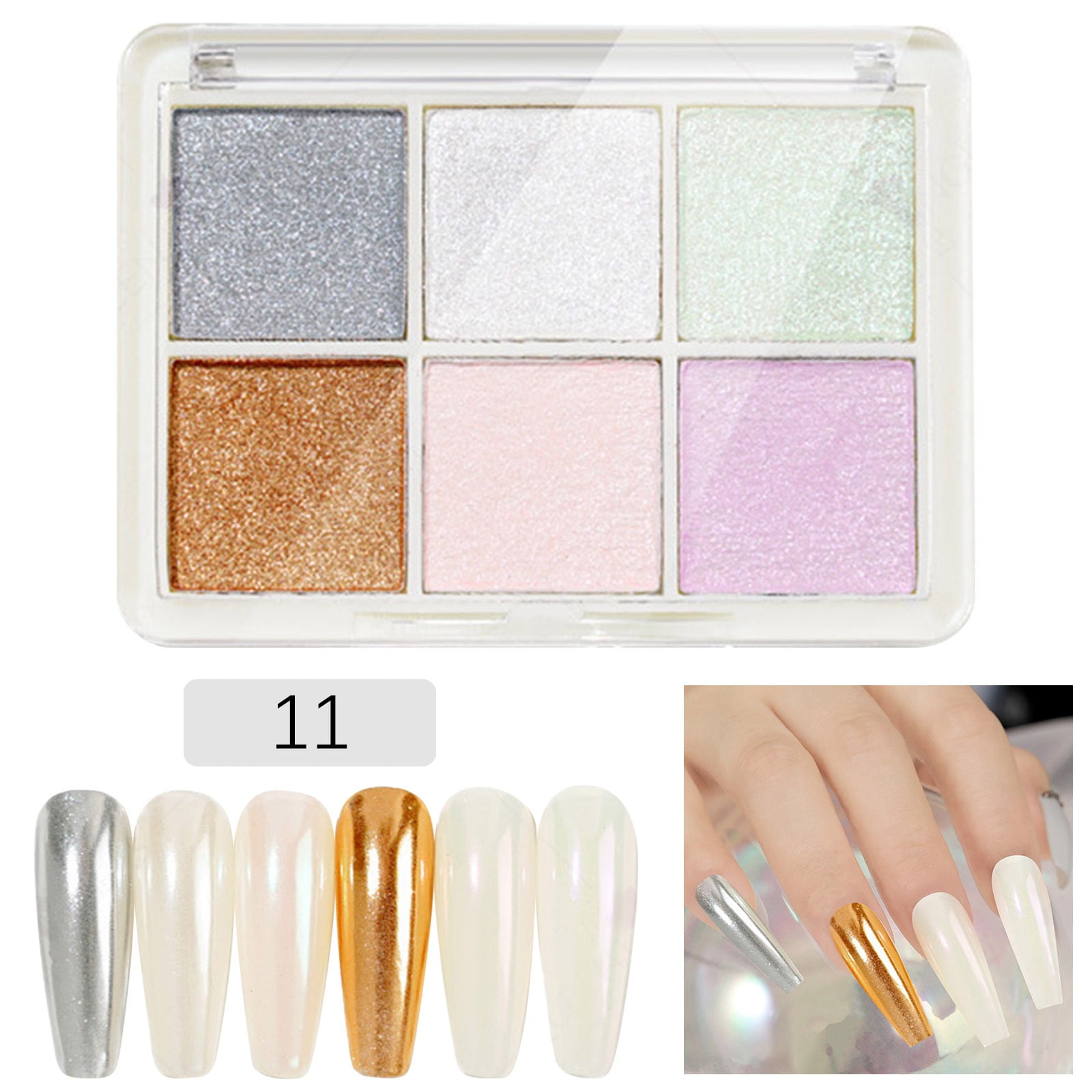 KEGUALV Nails Stuff Nail Powder Holographic Fine Nail Powder Design ...