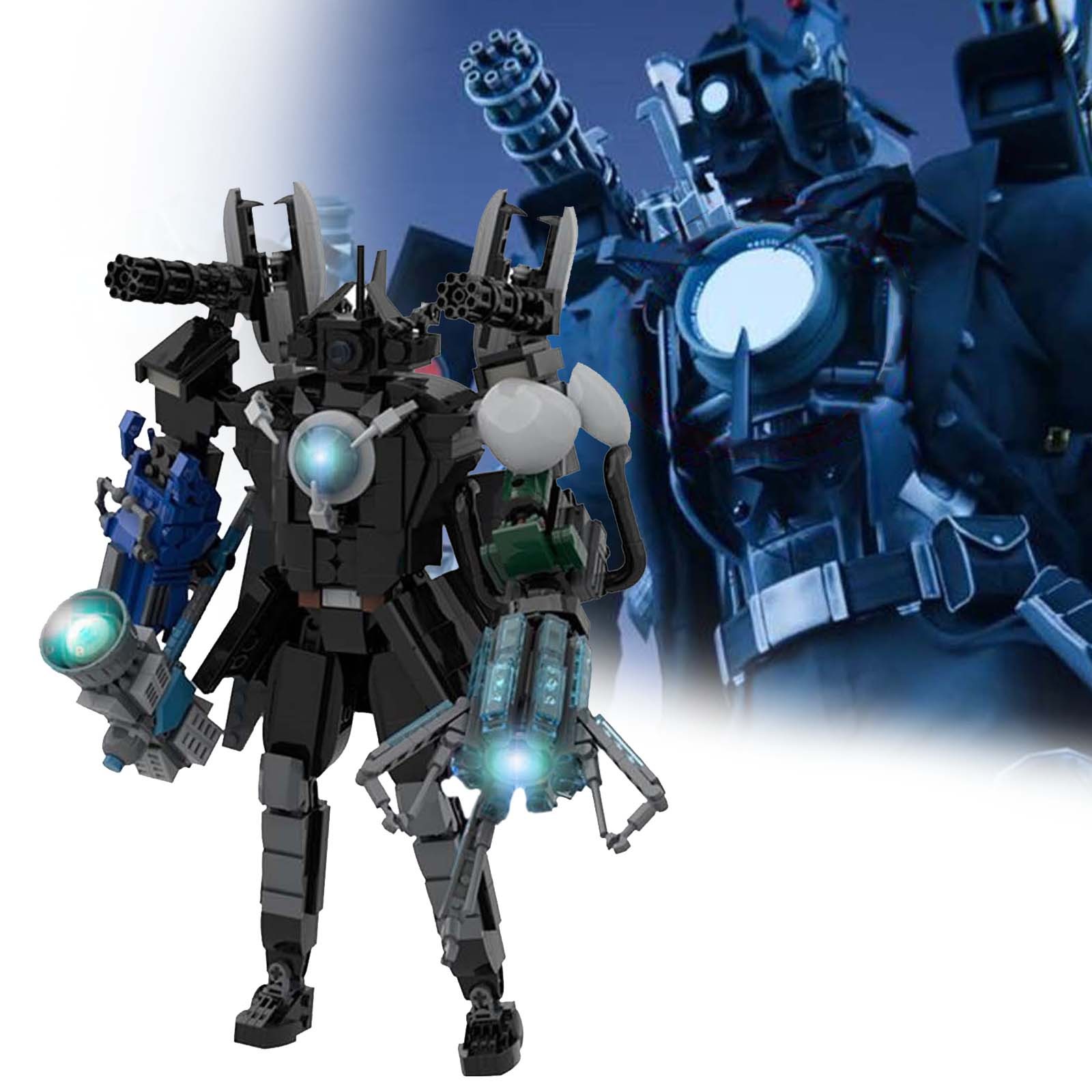 KEGUALV Upgraded Clockman Block Toy Figure Building Block Set Movable ...