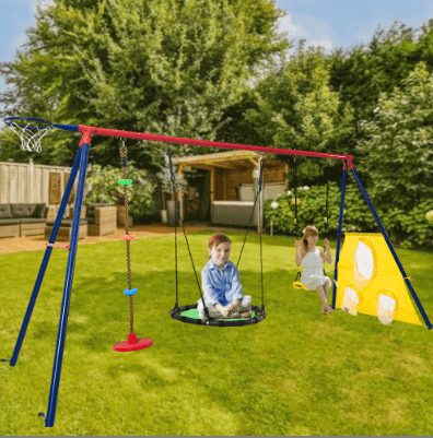 KEHOMY Swing Set for Backyard6 in 1 Playground Sets for Backyards Safe ...