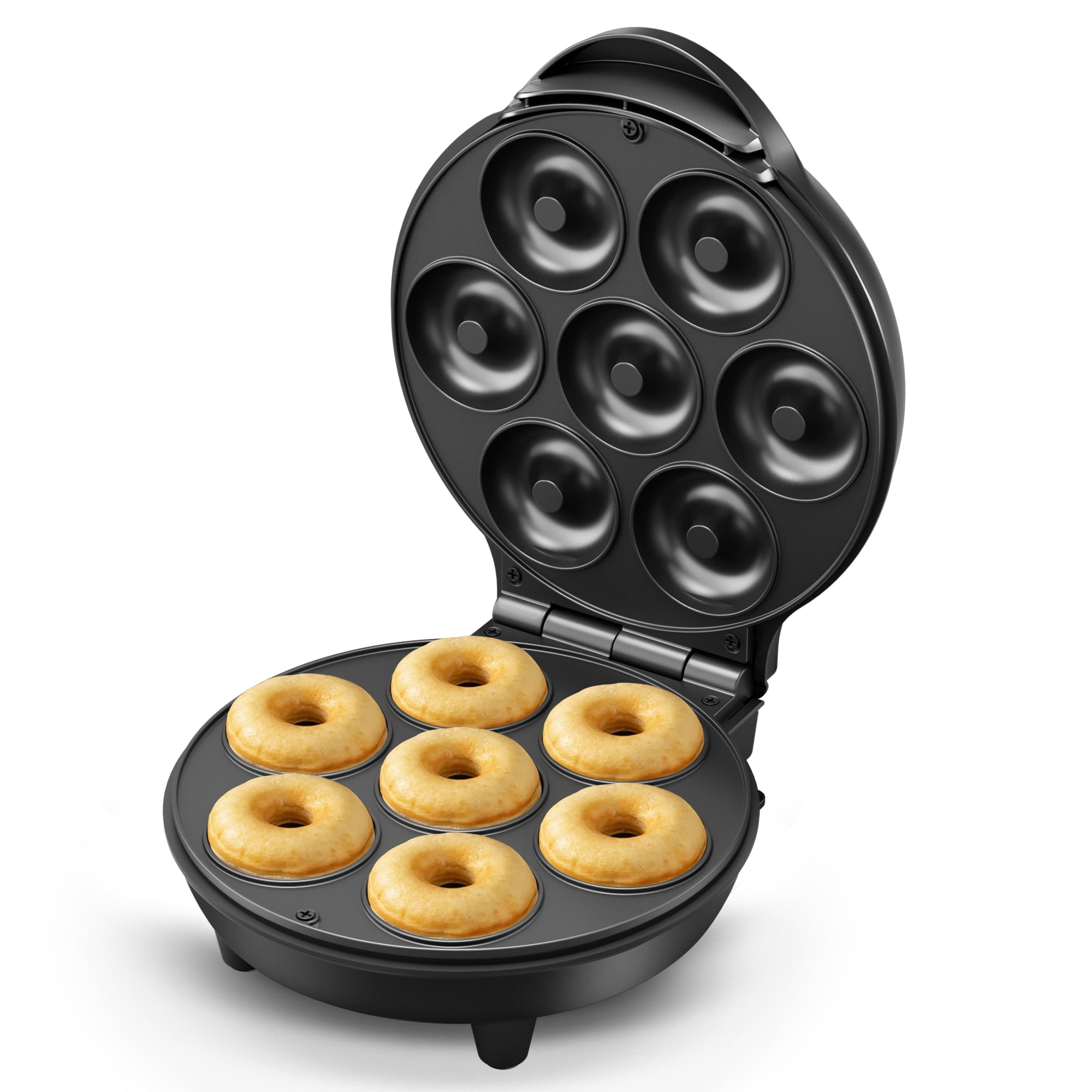 KEINVE Mini Donut Waffle Cake Maker - Non-Stick, 7 Slots Home Baking ...