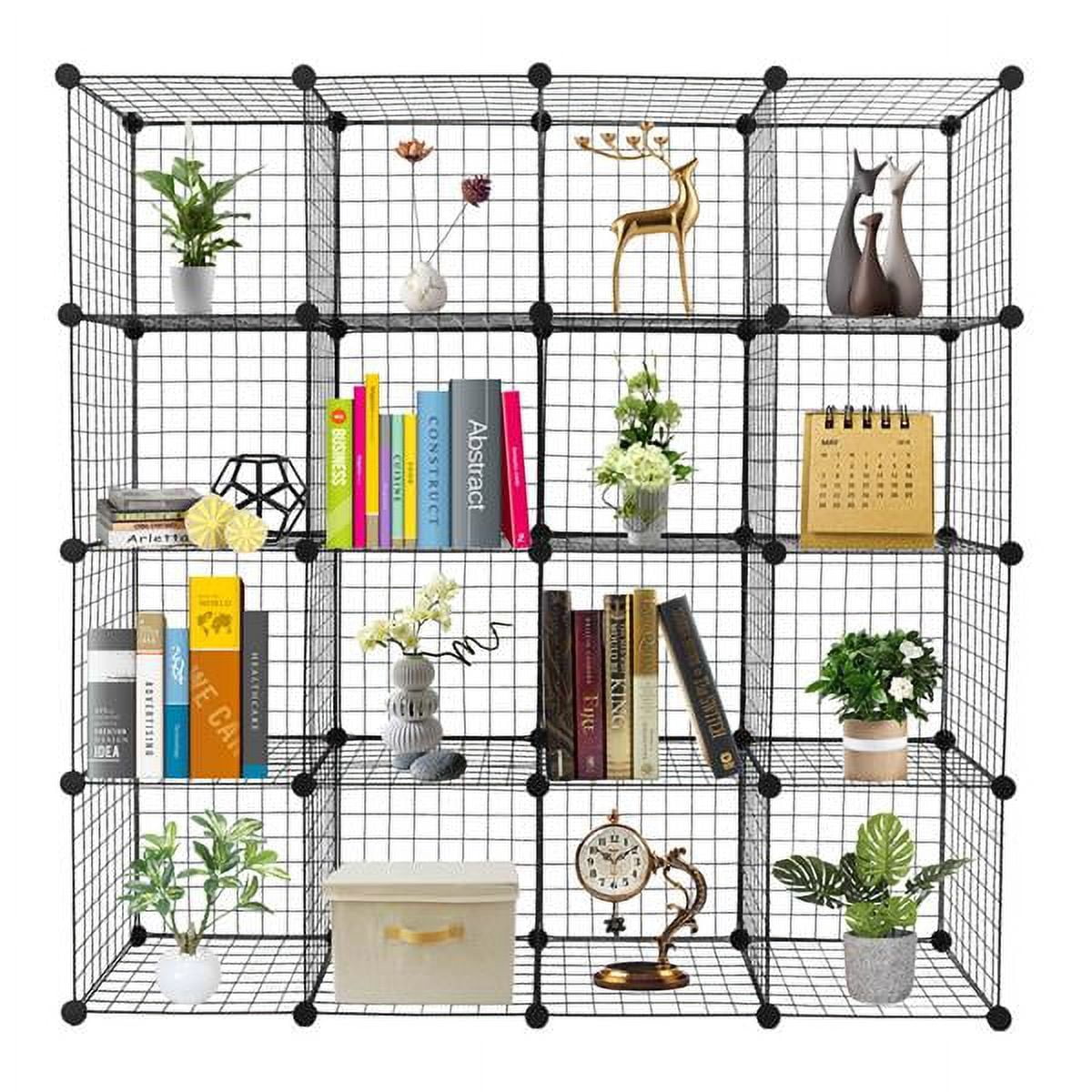 KEINXS 16-Cube Organizer Cube Storage Storage Shelves Wire Cube Storage ...