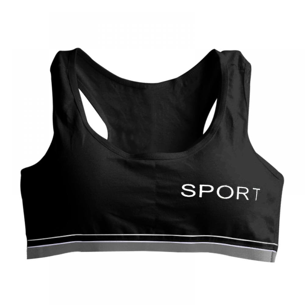KEINXS 5 Pack Girls Bras 10-12 14-16 Padded Training Cami Bras Wireless ...