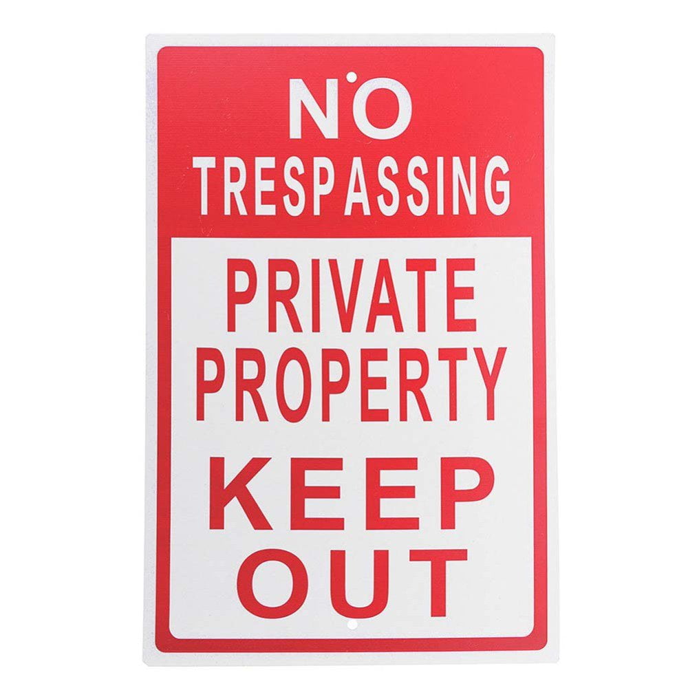 KEINXS 8x12” Metal No Trespassing Sign Private Property Keep Out Do Not ...