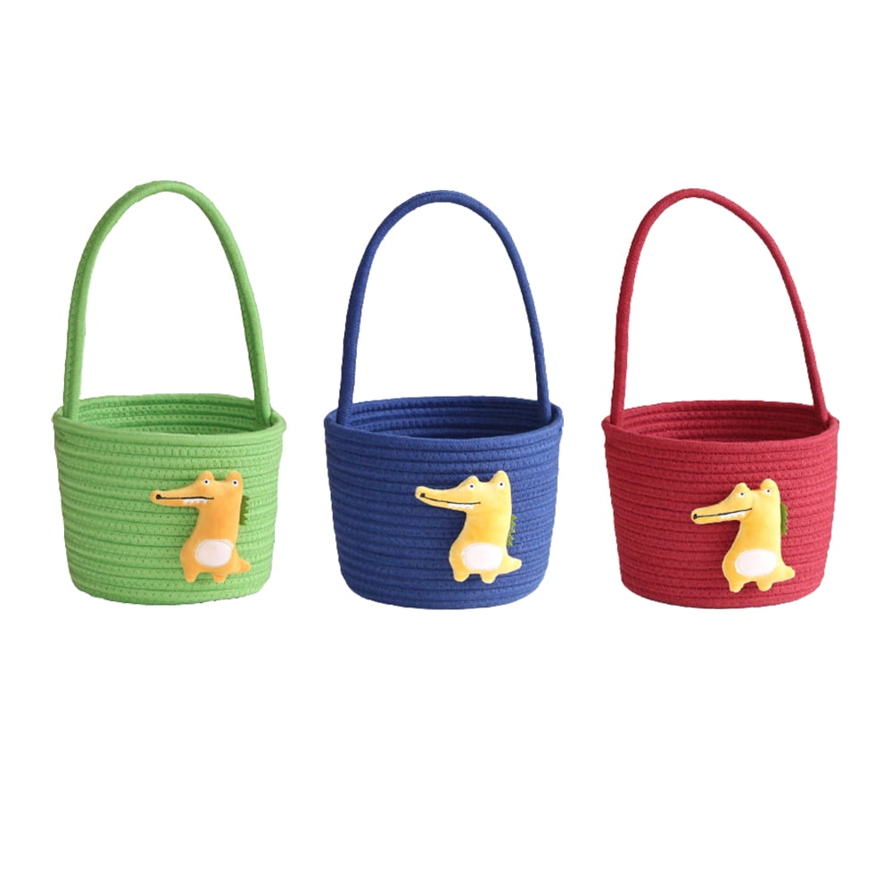 KEINXS Charming Alligator: Portable Cotton Rope Storage Bucket for Cute ...