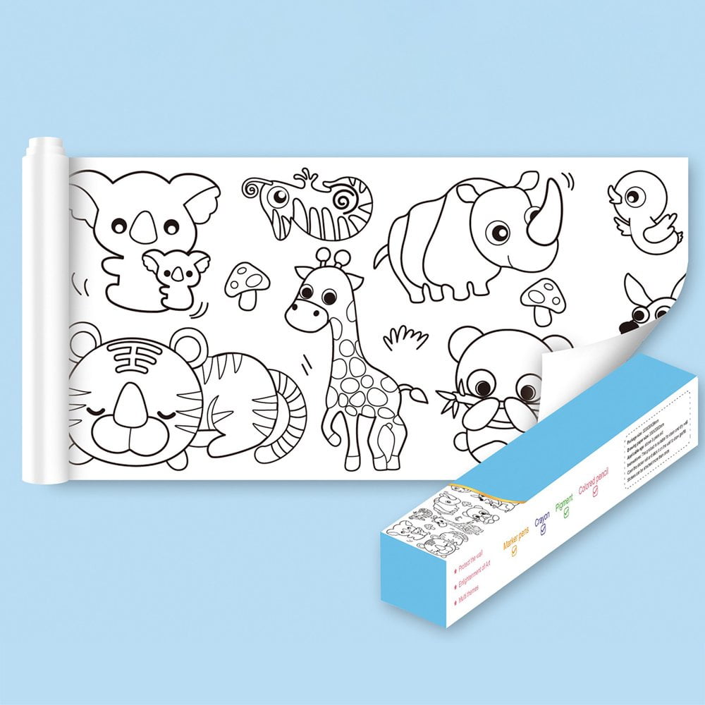 KEINXS Children‘s Drawing Roll Stickable Doodle Scroll Coloring Drawing ...