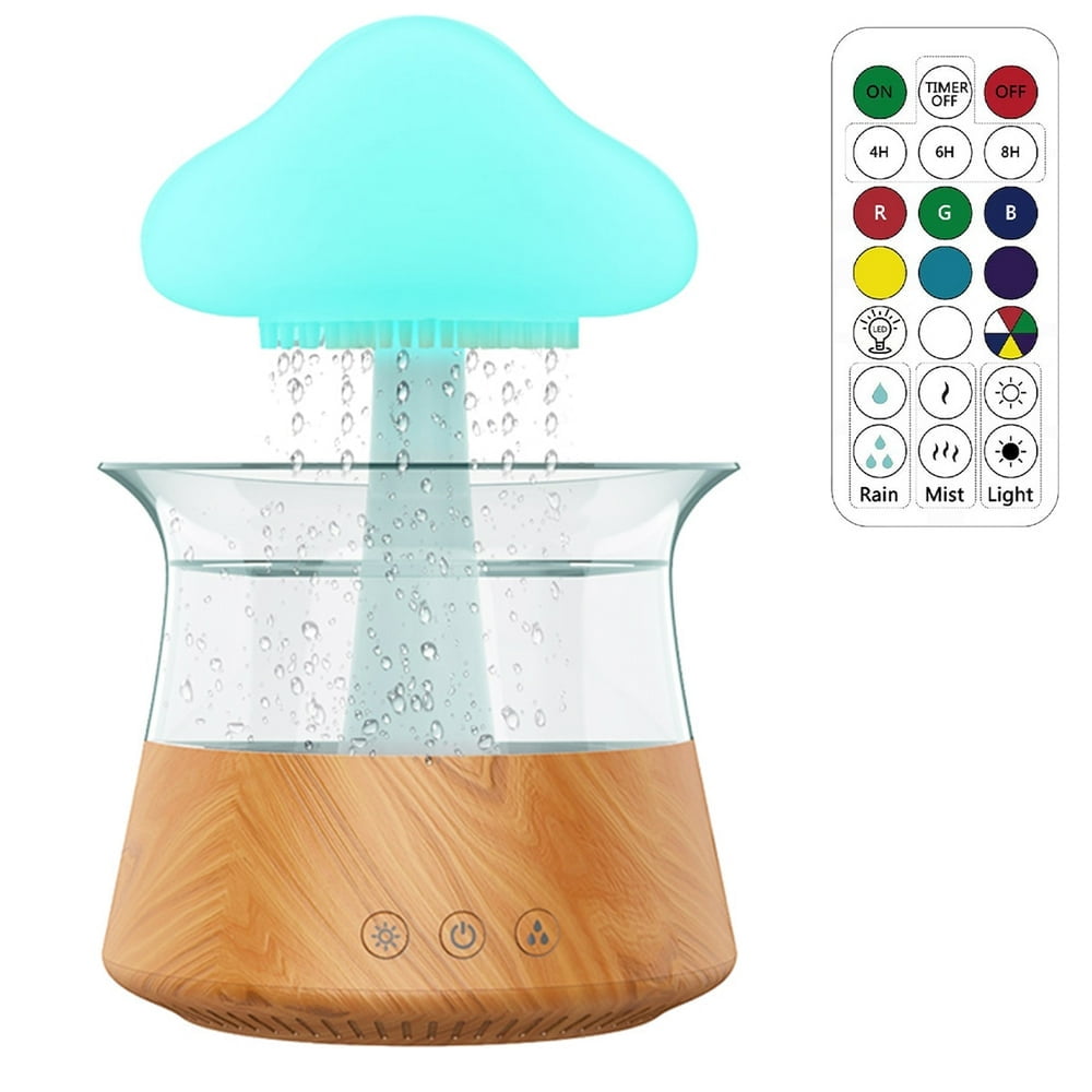 KEINXS Cloud Rain Humidifier with 7 Colour Lights Timer Portable ...