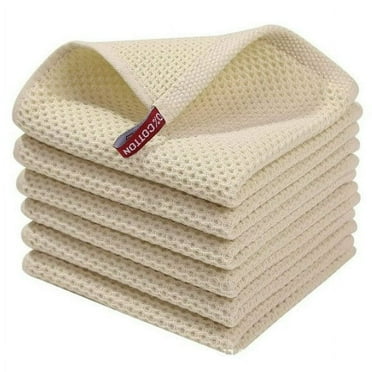 Smiry 100% Cotton Waffle Weave Kitchen Dish Towels, Ultra Soft ...