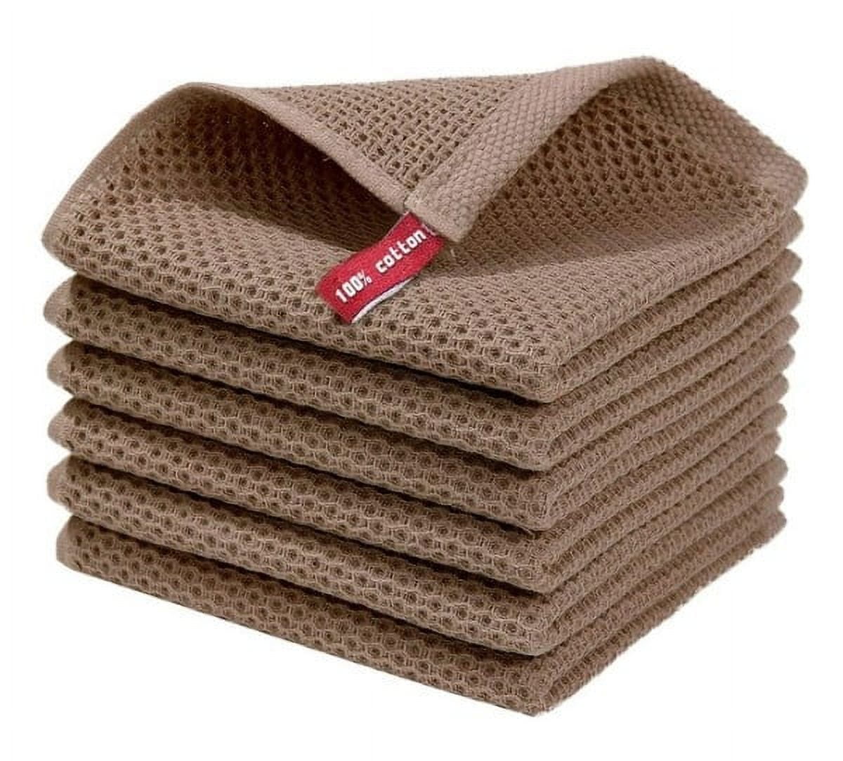 KEINXS Cotton Dish Cloths Dish Rags Soft and Absorbent Dish Cloths Rags ...