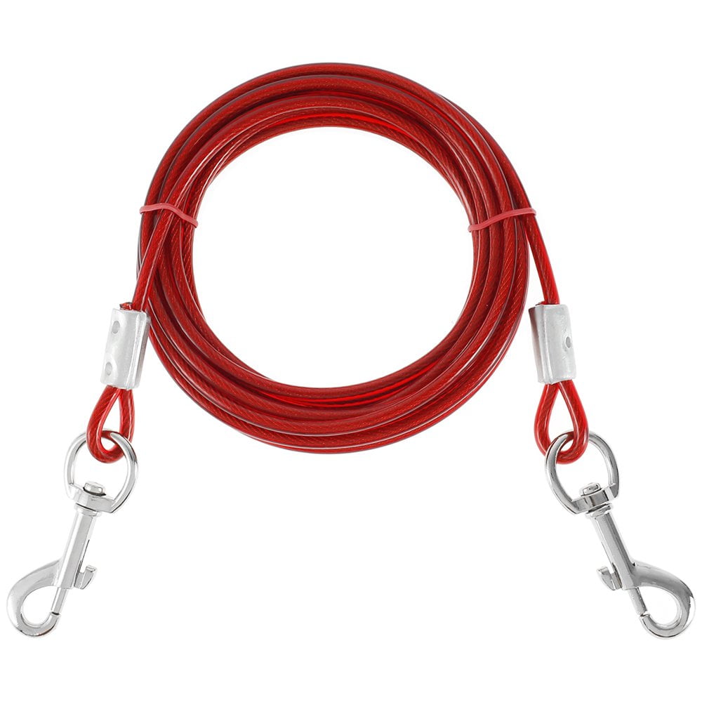 KEINXS Dog Tie Out Cable 3/5m Metal Dog Lead Puppy Lead Leash ...