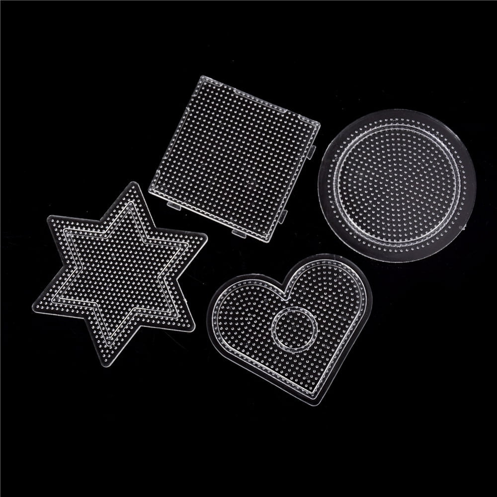 KEINXS Fashion 4pcs/lot Square Star Heart Perler Hama Beads Peg Board ...