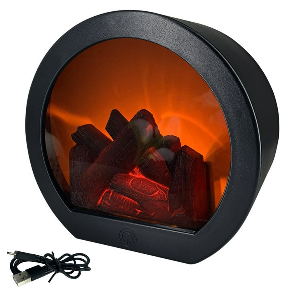 KEINXS Fireplace Lantern Touch Switch LED Fireplace Lantern Simulation ...