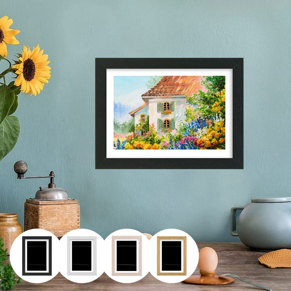 KEINXS Kids Art Frame with 12 Colored Pencils A4 Front Opening Photo ...