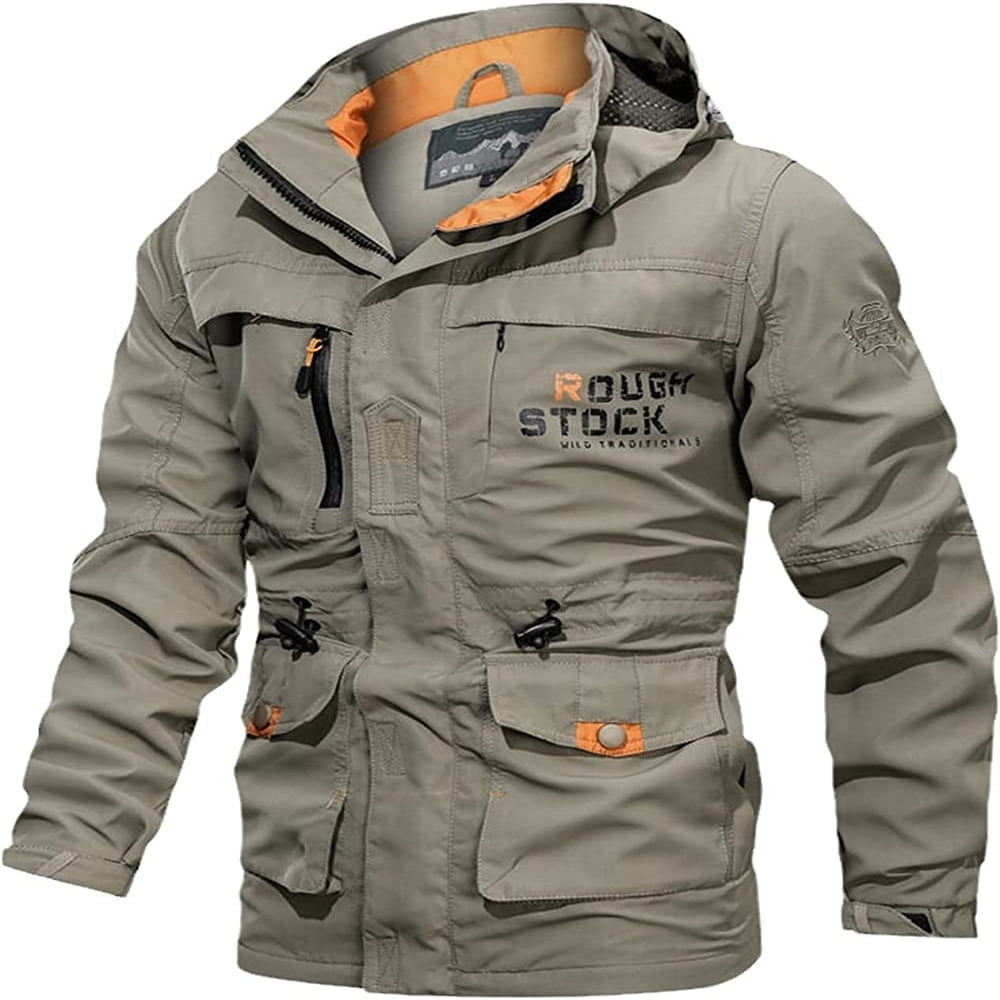 KEINXS Mens Bomber Pilot Jacket Winter Parkas Army Jackets Military ...