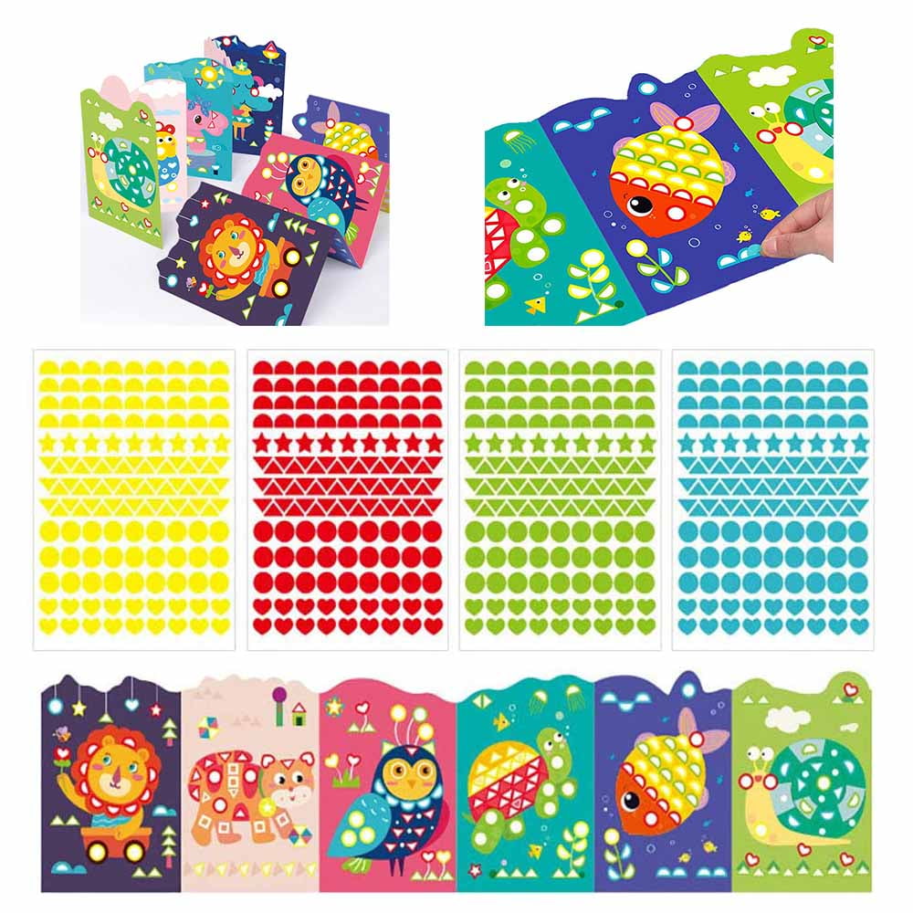 Kids Art Craft IGetooy DIY Mosaic Sticker Kit - 10 Dinosaur Designs ...