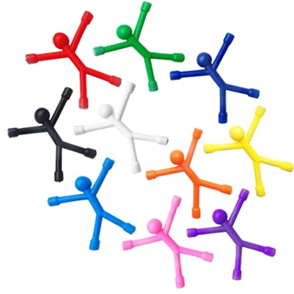 KEINXS Refrigerator Magnets, 10 Pcs Mini Man Flexible Fridge Magnets ...