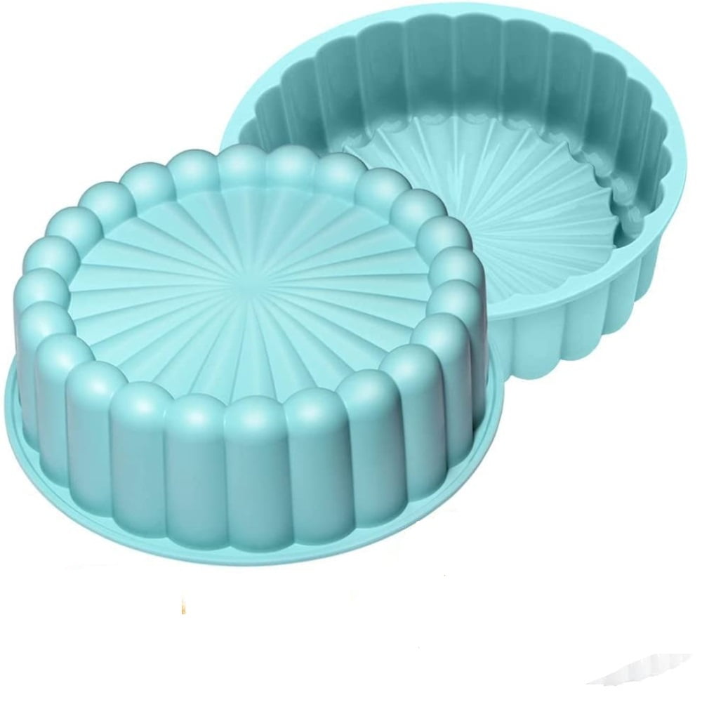 KEINXS Silicone Cake Pan,Non-Stick Round Silicone Molds for Cheesecake ...