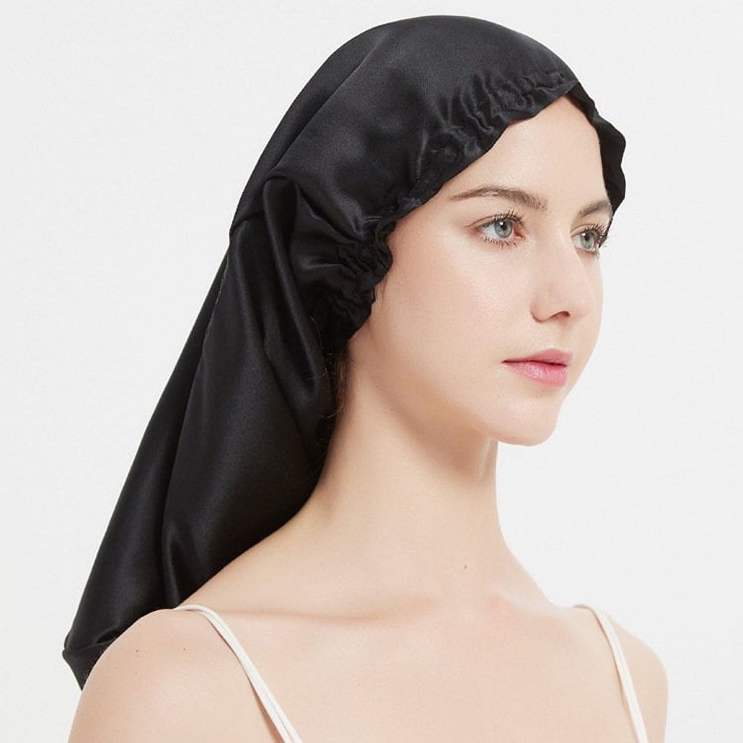 KEINXS Silk Hair Wrap Cap for Sleeping - 20” Extra Long 100% Pure 6A ...