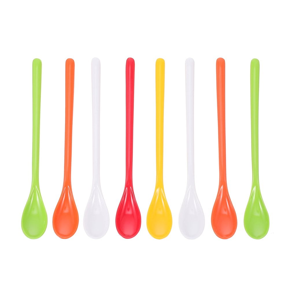 KEINXS Spoon Spoons Coffee Long Silicone Mixing Handle Stirring Ice ...