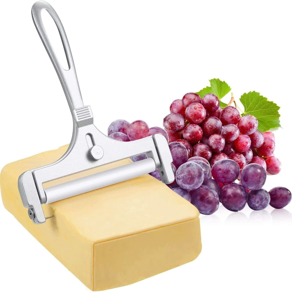 KEINXS Stainless Steel Wire Cheese Slicer Adjustable Thickness Cheese ...