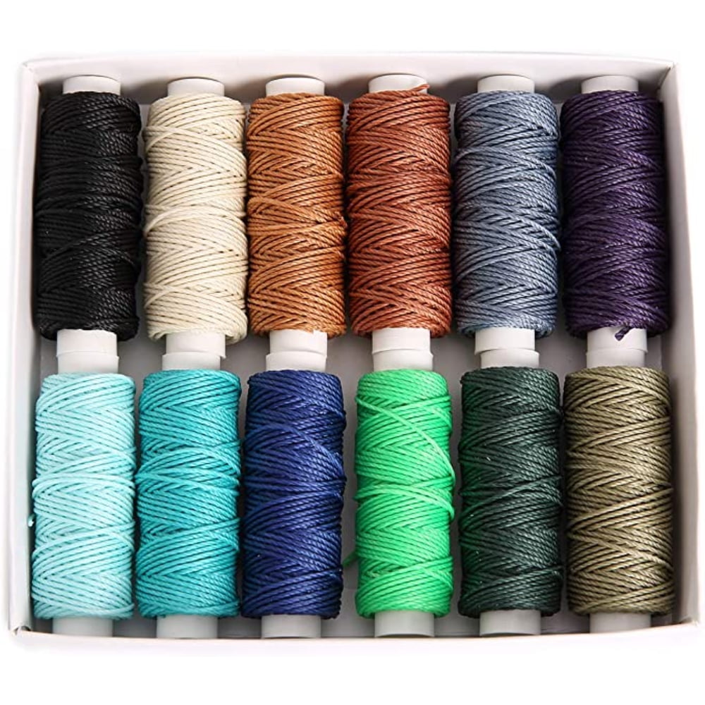 KEINXS Waxed Polyester Leather Cords for Macrame Sewing, DIY Bracelets ...