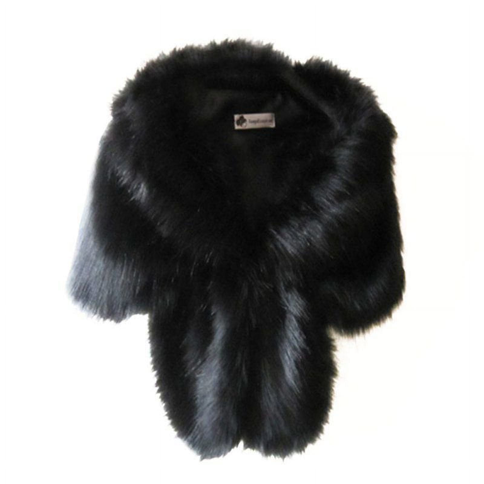 KEINXS Women Faux Fox Fur Shawl Stole Wrap Shrug Scarf - Walmart.com