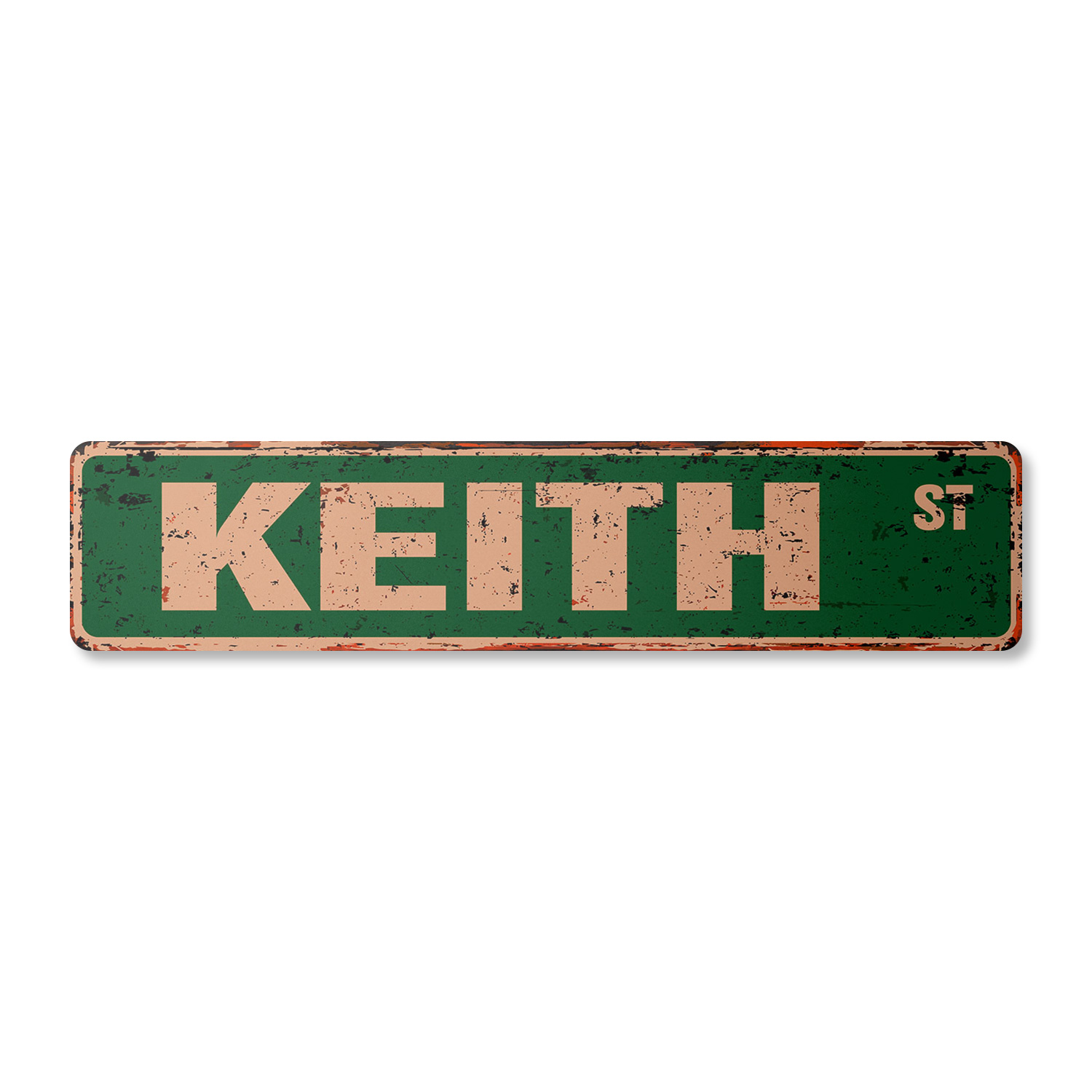 KEITH Vintage Plastic Street Sign Childrens Name Room Sign | Indoor ...