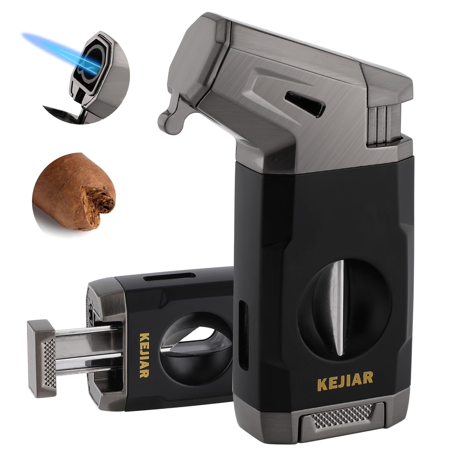 KEJIAR Torch Lighter Jet Flame Refillable Butane Lighters for Smoking ...