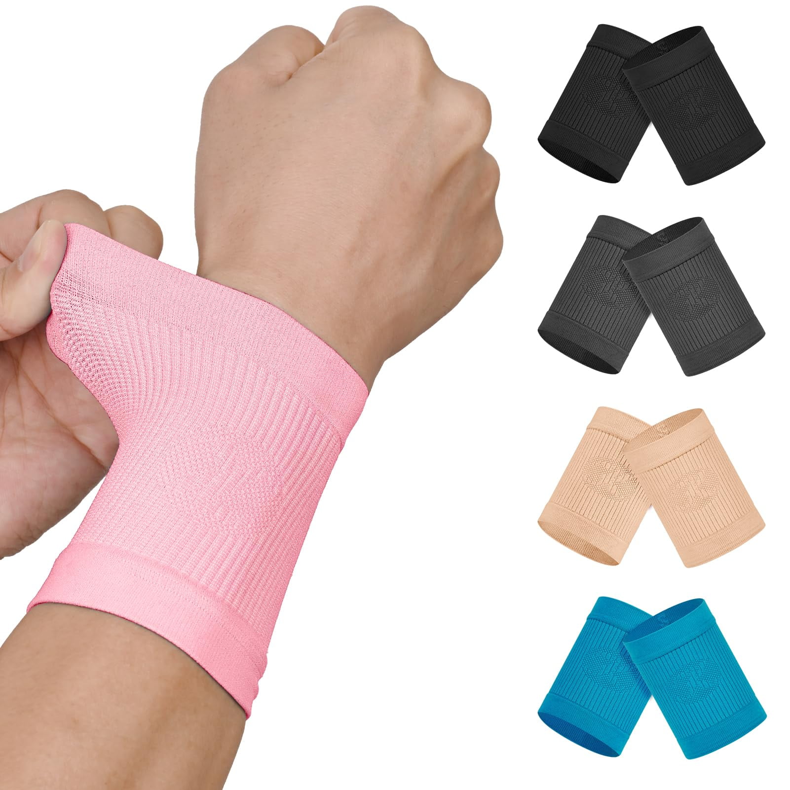 KEKINGÂ® Compression Wrist Sleeves for Women Men, 1 Pair, Premium Wrist ...