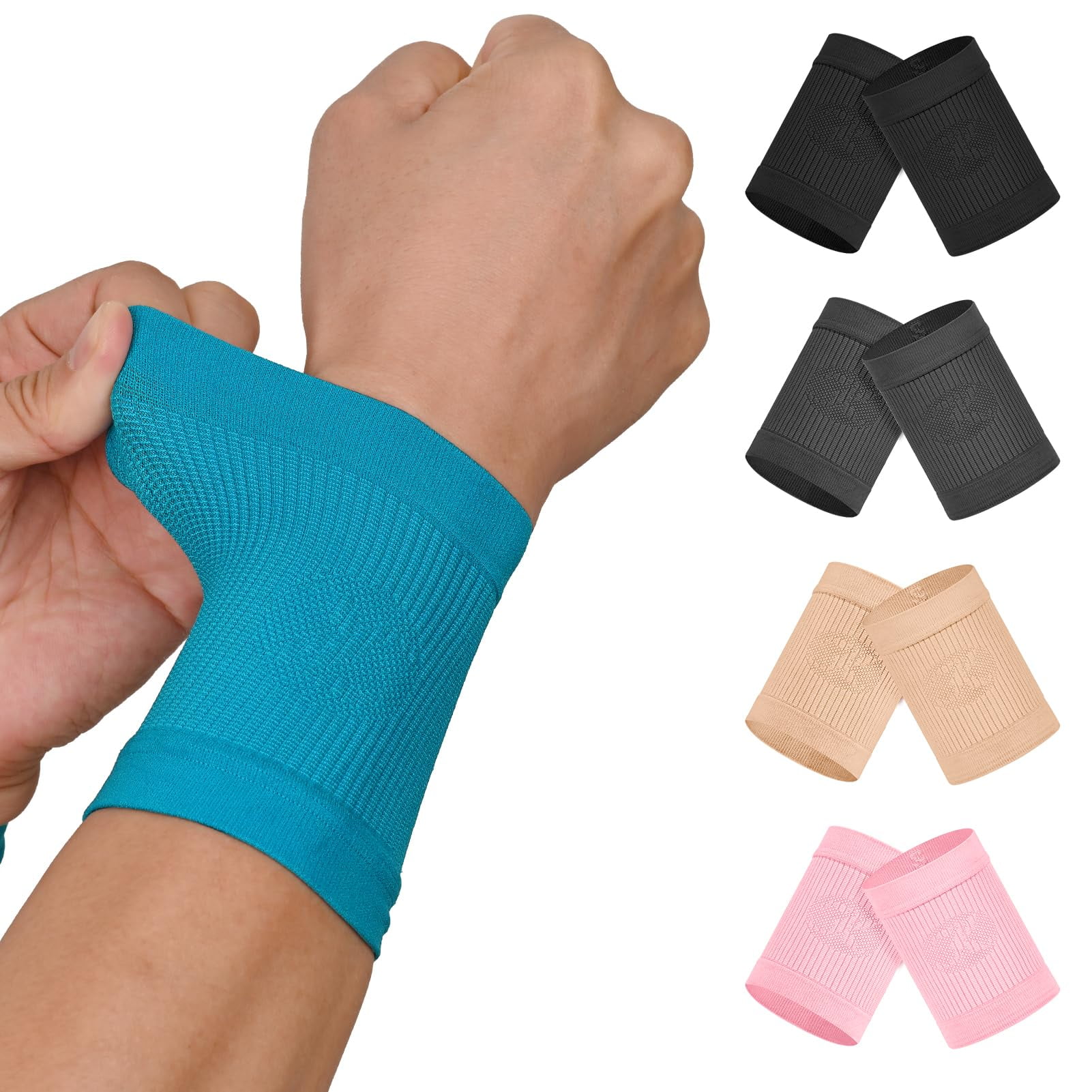 KEKINGÂ® Compression Wrist Sleeves for Women Men, 1 Pair, Premium Wrist ...